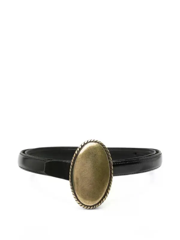 ALBERTO LUTI Oval-buckle Leather Belt