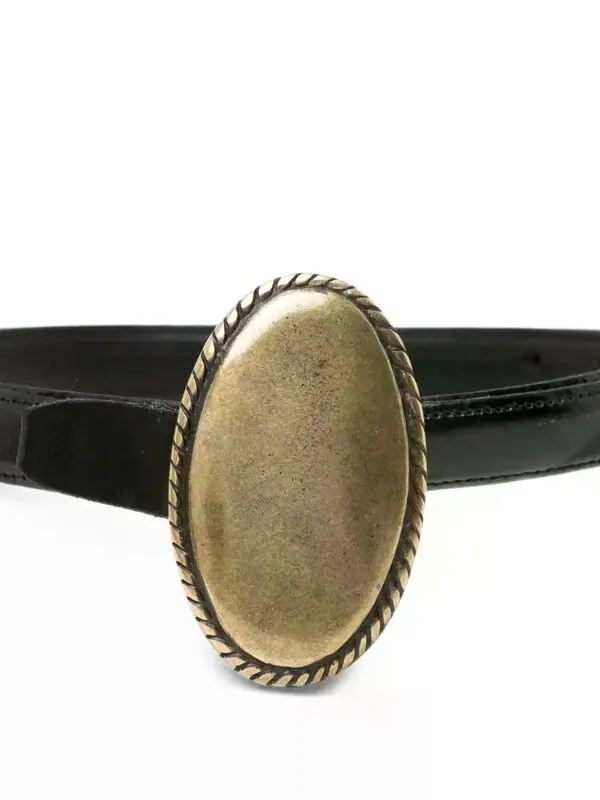ALBERTO LUTI Oval-buckle Leather Belt