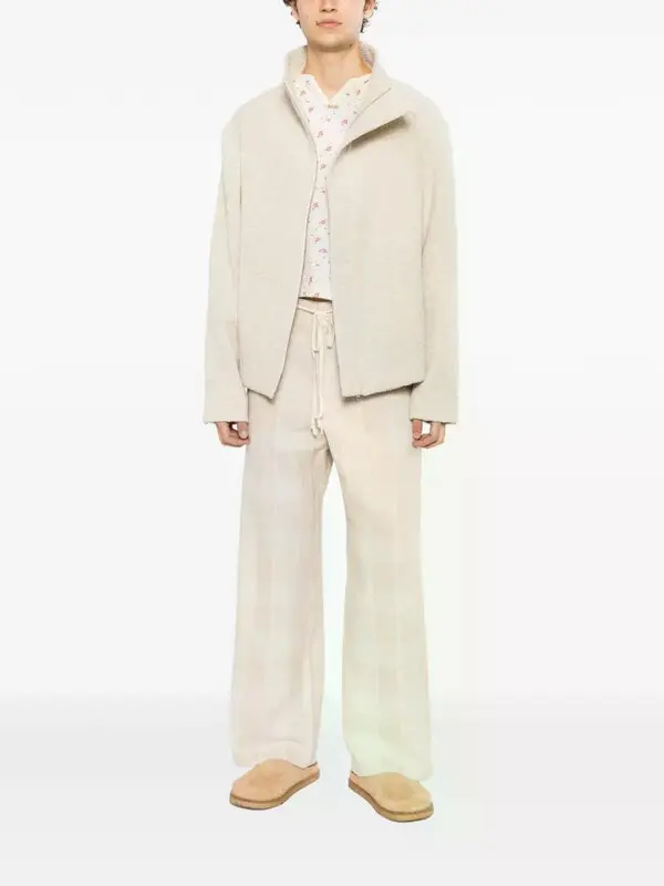 YOUNG N SANG Check-pattern Drawstring Trousers