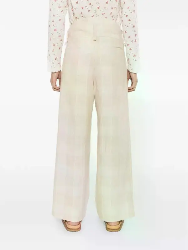 YOUNG N SANG Check-pattern Drawstring Trousers