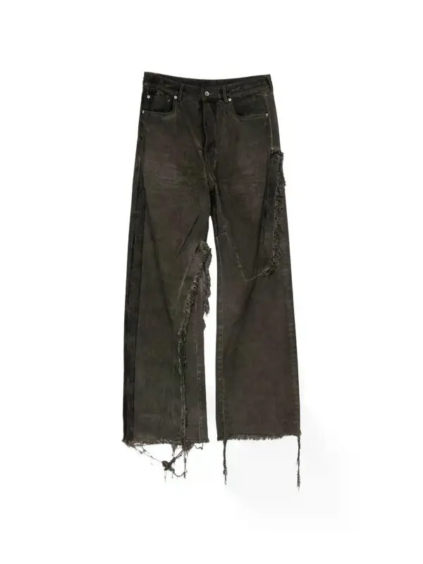 Rick Owens Distressed Wide-leg Jeans