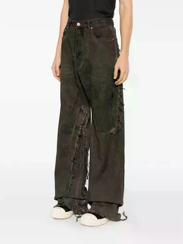 Rick Owens Distressed Wide-leg Jeans