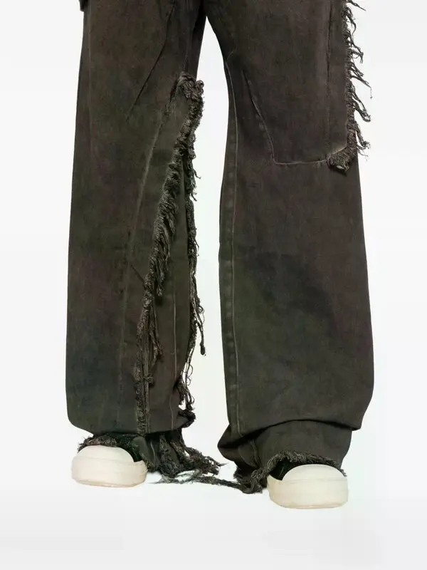 Rick Owens Distressed Wide-leg Jeans
