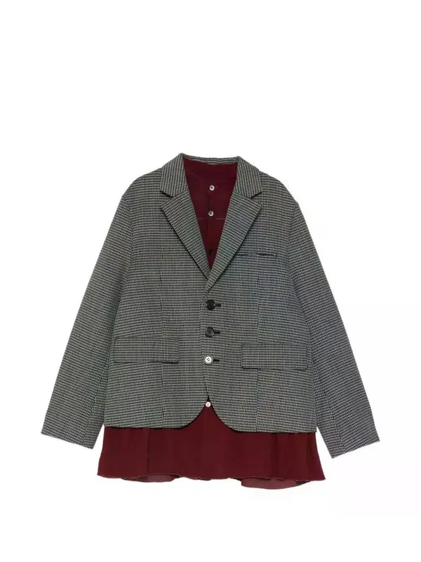 Undercover Houndstooth-pattern Layered Blazer