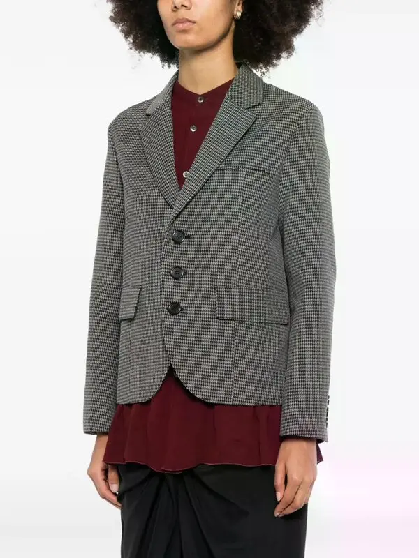 Undercover Houndstooth-pattern Layered Blazer