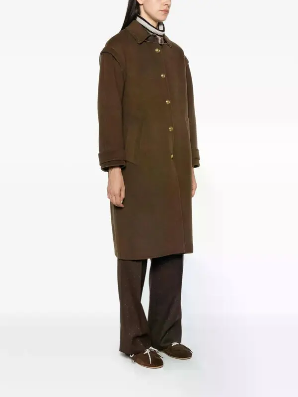Sandro Button-up Wool Coat