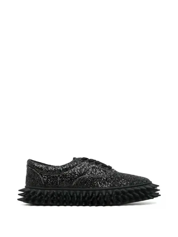 DOUBLET Glitter-effect Spiked-sole Sneakers
