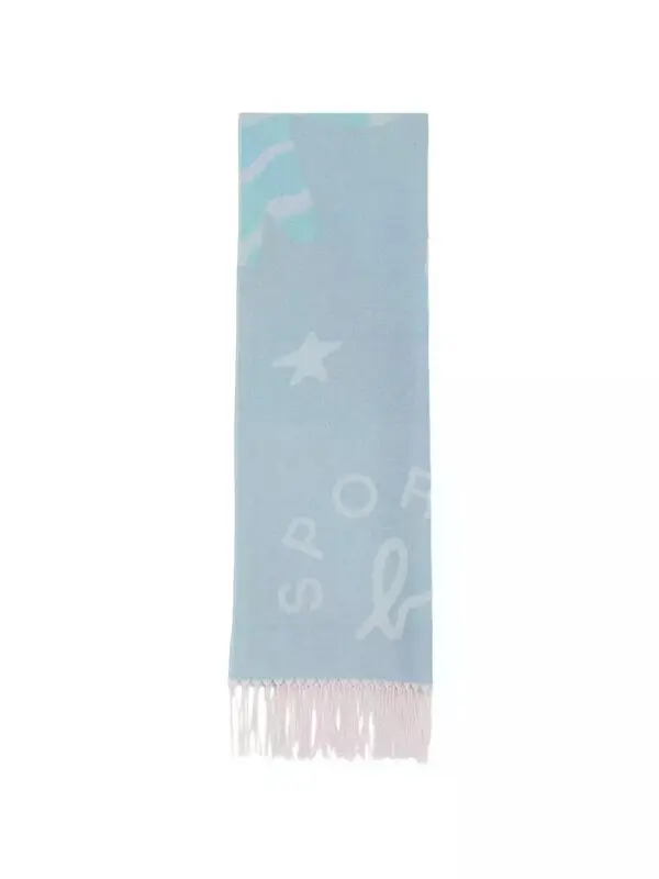 AGNES B. Dino Logo Scarf - Blue