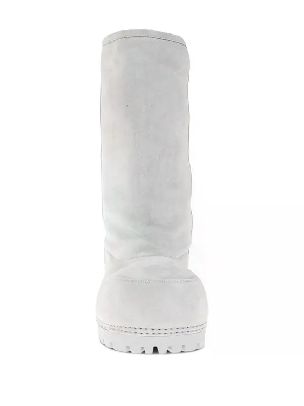 Balenciaga Alaska Fur High Boots In Ciel