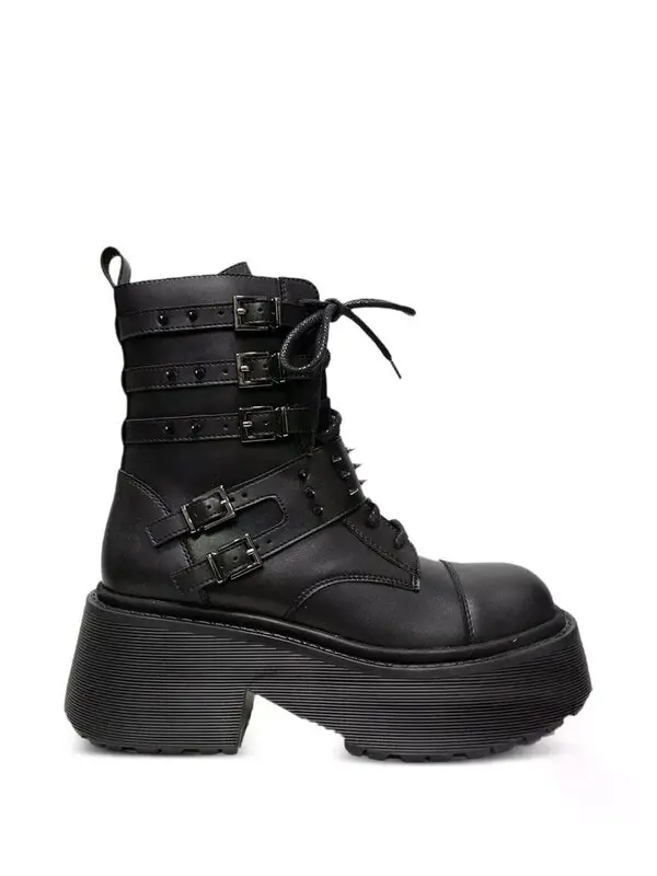 ALTERCORE Abyss Spiked Buckled Boots - Black