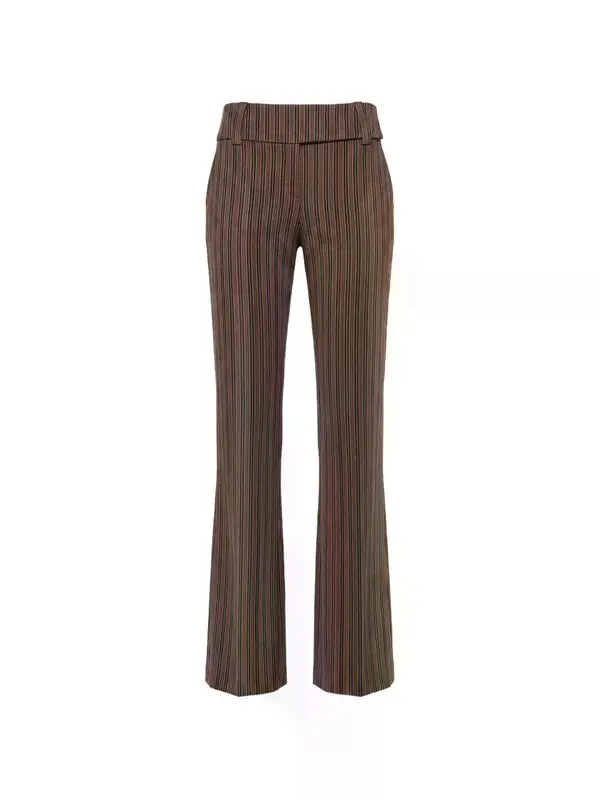 NICHOLAS Stripe-print Flared Trousers