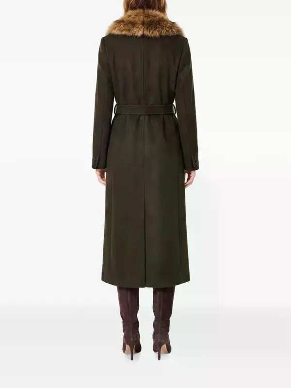 NICHOLAS Faux-fur Collar Belted Coat