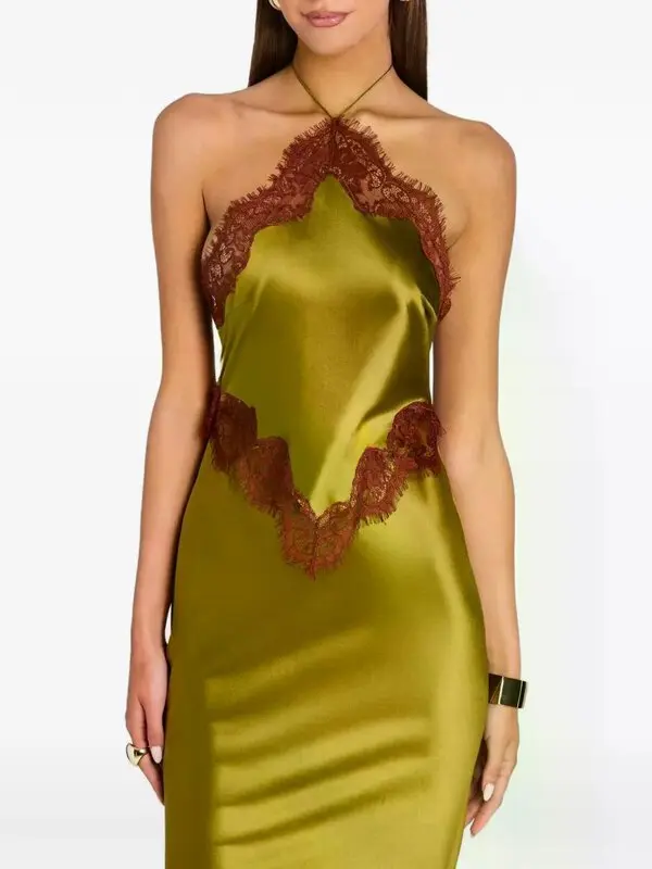 Retrofete Everly Lace-trim Dress - Green