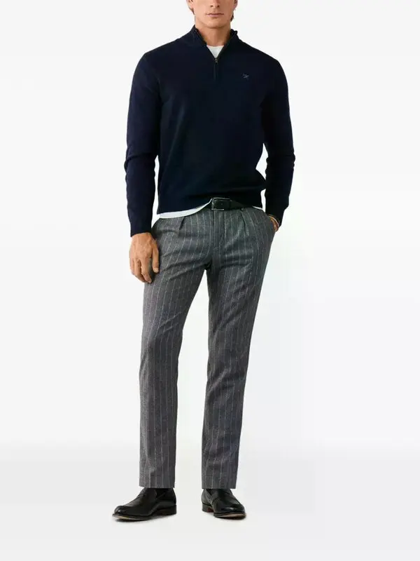 HACKETT  London Quarter-zip Elbow-patch Sweater
