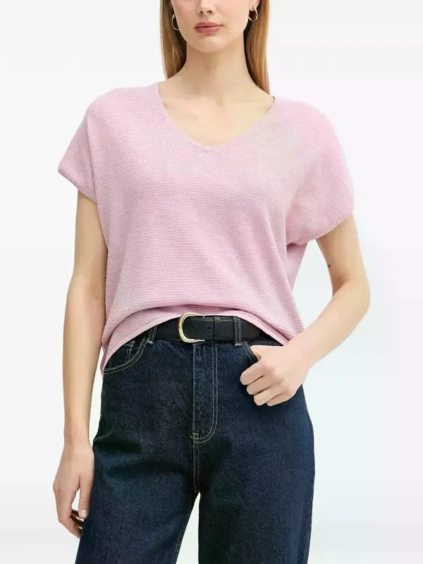 BENETTON V-neck Knitted T-shirt