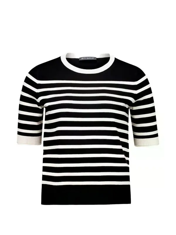 BETTY BARCLAY Striped Short-sleeve T-shirt - Black