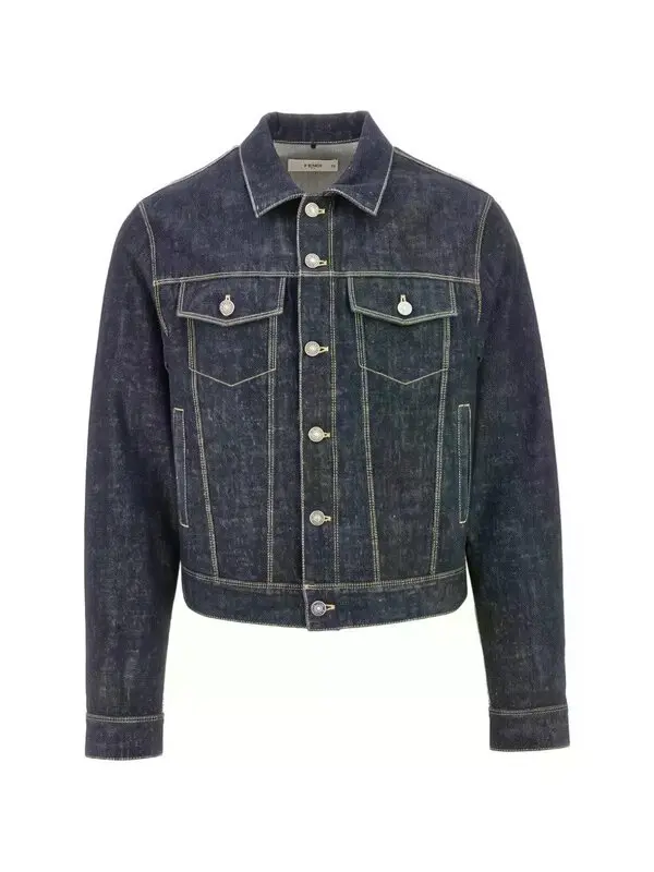 Fendi Navy Denim Jeans Jacket - Blue