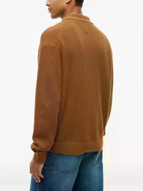 Tommy Hilfiger Ribbed-knit Polo-collar Sweater