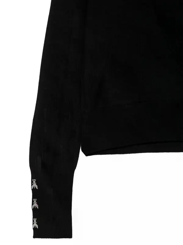 Patrizia Pepe Embellished Cut-out Sweater