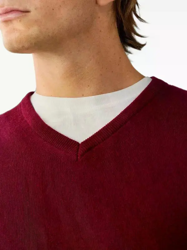 HACKETT  V-neck Elbow-patch Sweater