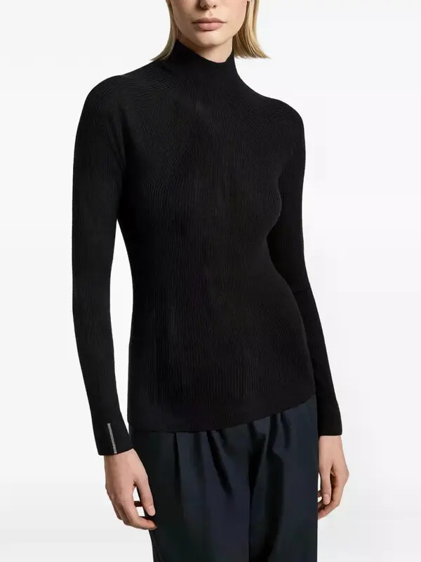 Peserico Ribbed-knit High-neck Sweater