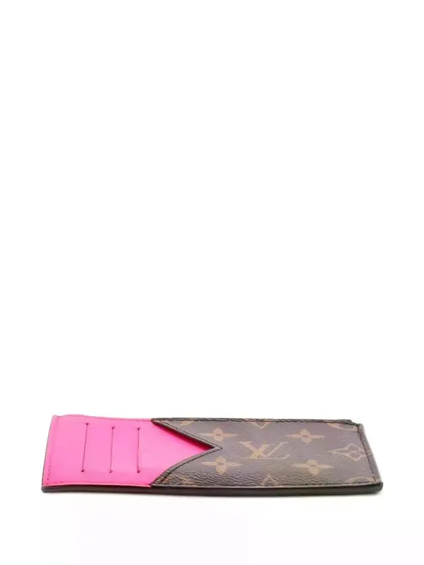 LOUIS VUITTON Coin Macassar Monogram Canvas Card Holder - Pink