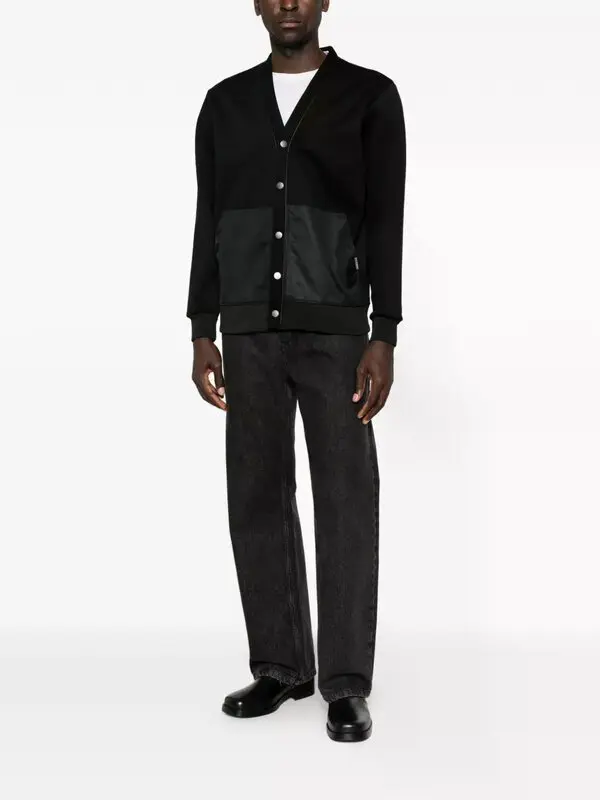 YES LONDON Contrast-panel Press-stud Cardigan