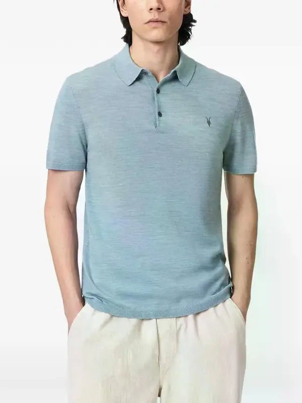 ALLSAINTS Mode Merino Wool Short-sleeve Polo Shirt