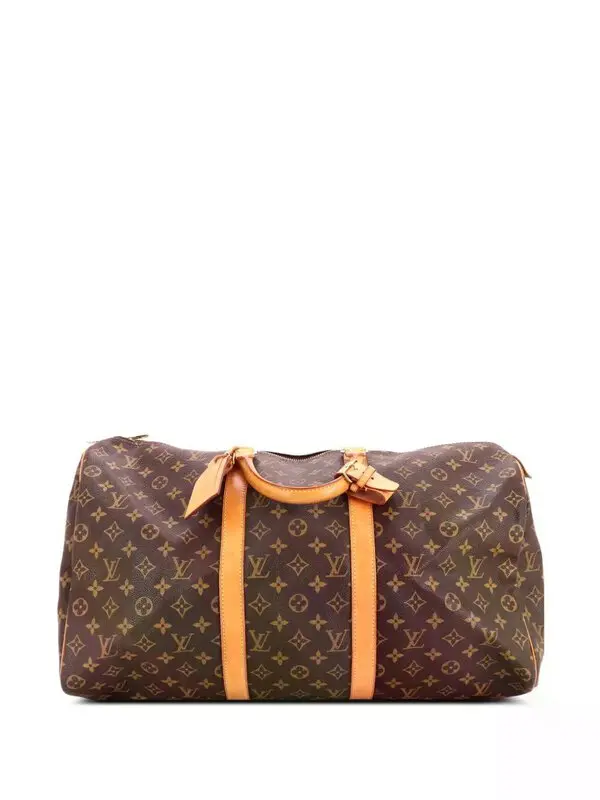 LOUIS VUITTON Keepall Bag Monogram Canvas 50 Travel Bag - Brown