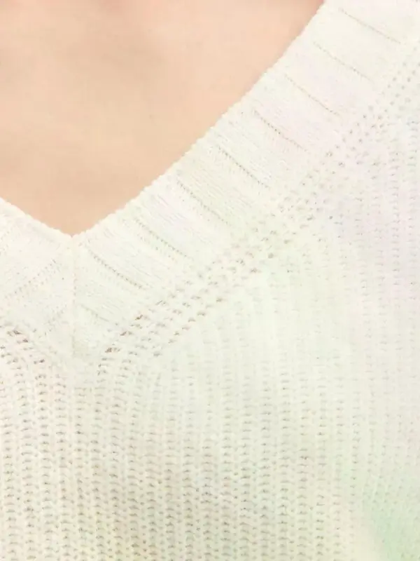 BENETTON V-neck Ribbed-knit Sweater