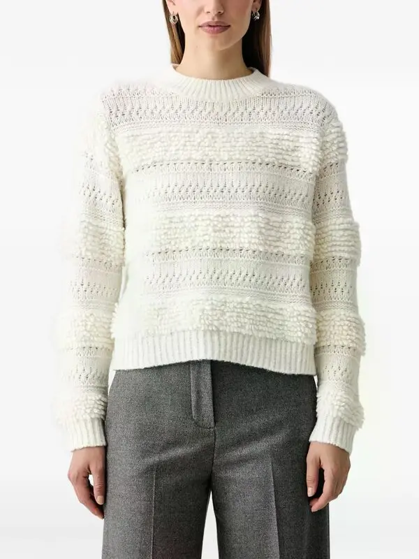 JOOP! Textured-knit Sweater - White