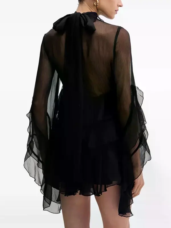 Bardot Ruffled Cutout Mini Dress