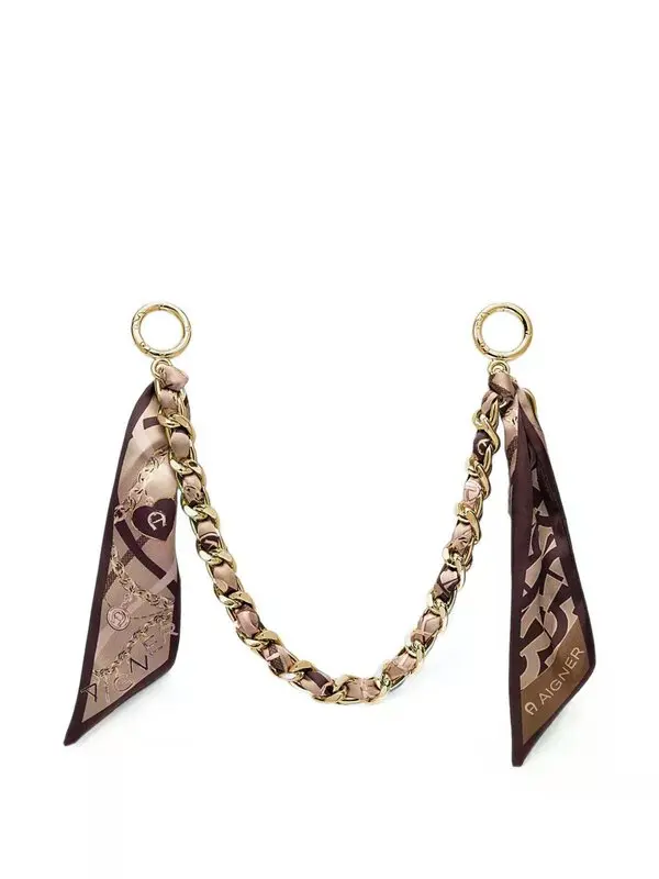 AIGNER Logo-print Interwoven Bag Strap - Brown