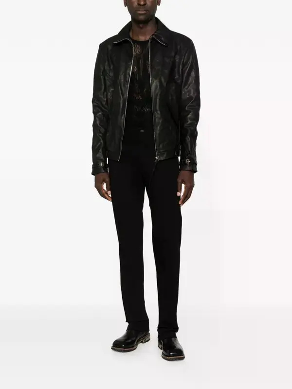MA+ Buckled Leather Jacket