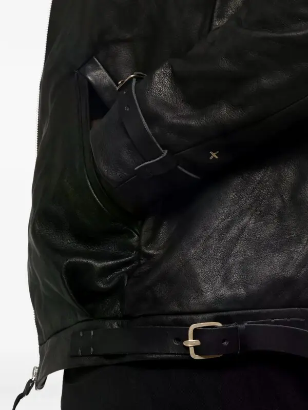 MA+ Buckled Leather Jacket