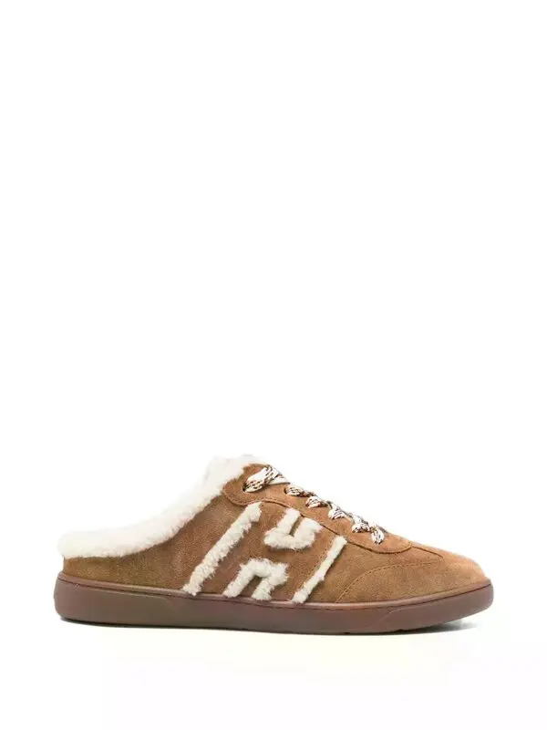 Hogan Shearling-trim Mules