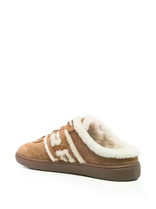 Hogan Shearling-trim Mules