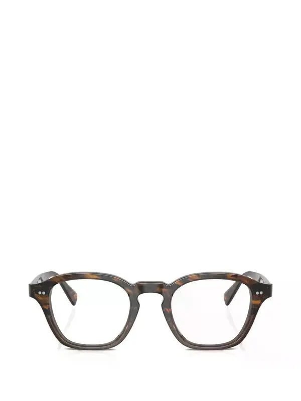 Oliver Spencer Tortoiseshell-effect Rectangle-frame Glasses - Brown