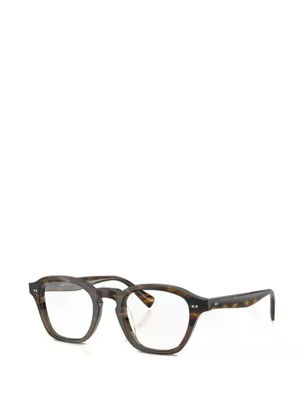 Oliver Spencer Tortoiseshell-effect Rectangle-frame Glasses