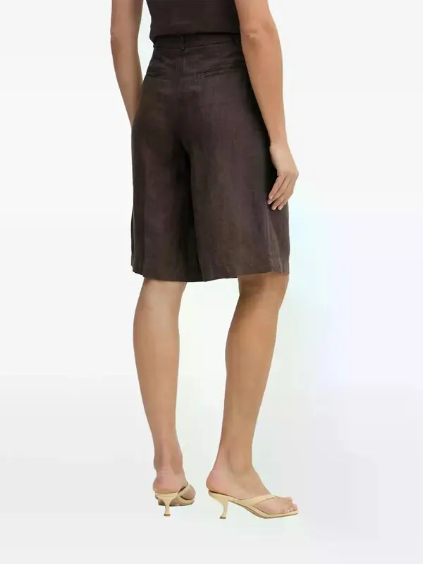 BENETTON Pleated Linen Shorts