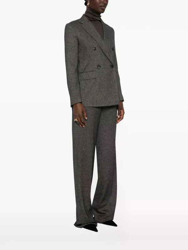 Max Mara Mstcresta Double-breasted Herringbone Blazer