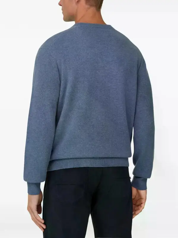 Boggi Milano Crewneck Jumper In Wool And Cashmere