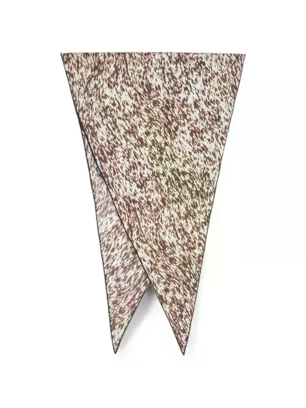 TOD'S Animal-print Diamond-shaped Scarf - White