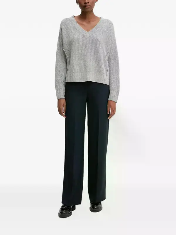 BENETTON Ribbed-knit V-neck Sweater