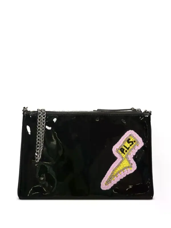 Philosophy Di Lorenzo Serafini Lightning-patch Leopard-print Clutch Bag