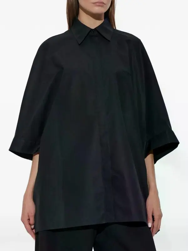 Balenciaga Oversize Short-sleeve Shirt - Black