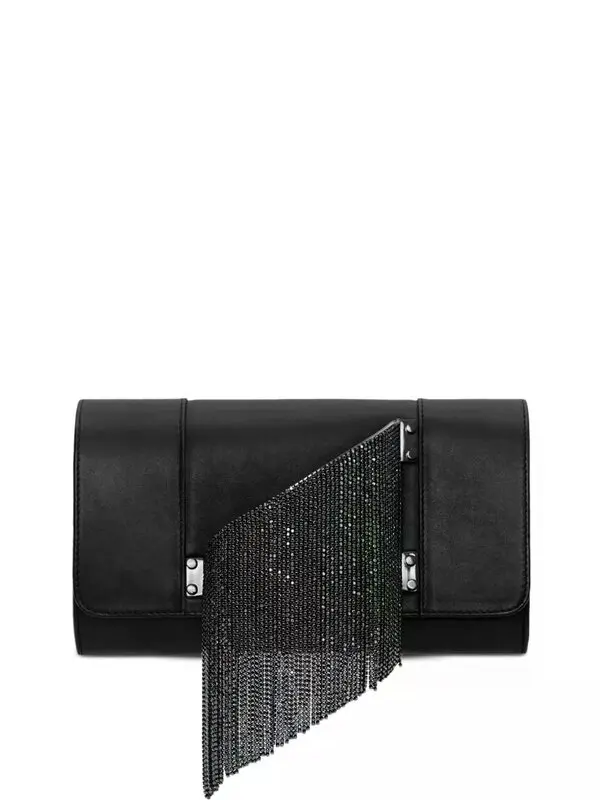 Perrin L'eiffel Cascade Crystal-embellished Clutch Bag - Black