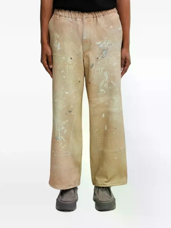 BEAMS Paint-splatter Double-knee Trousers