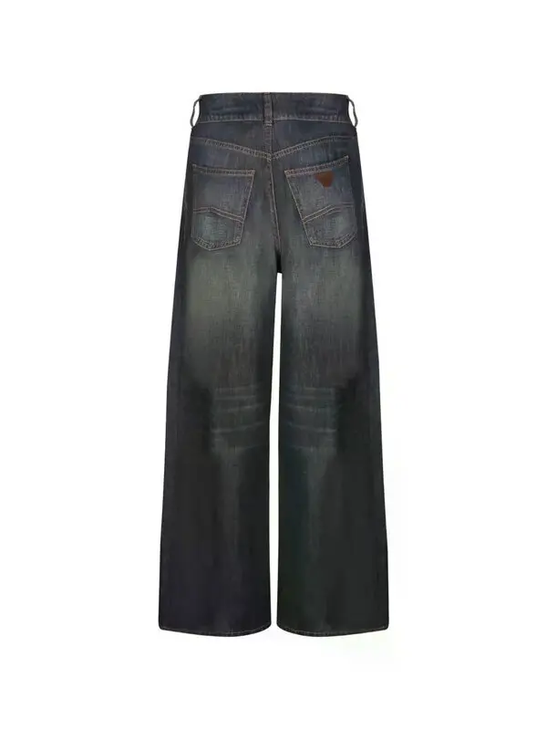 Emporio Armani Pleated Whiskered Jeans