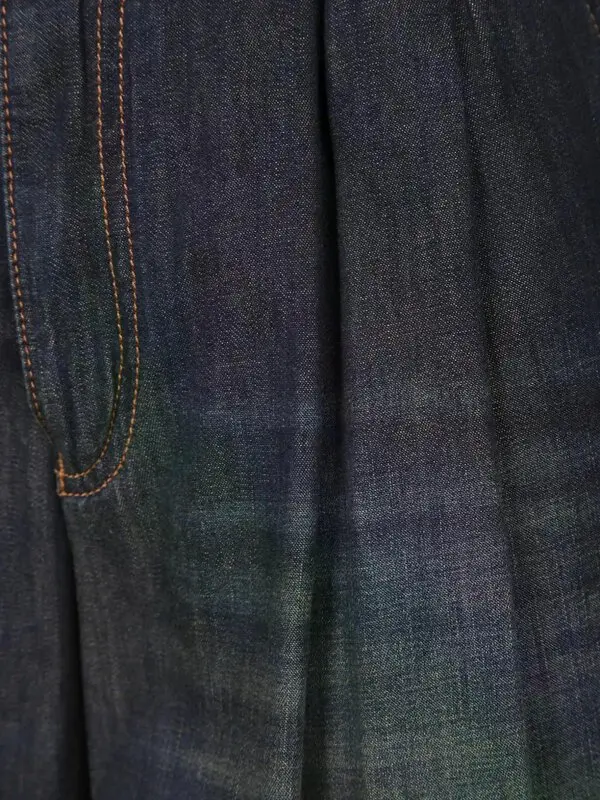 Emporio Armani Pleated Whiskered Jeans
